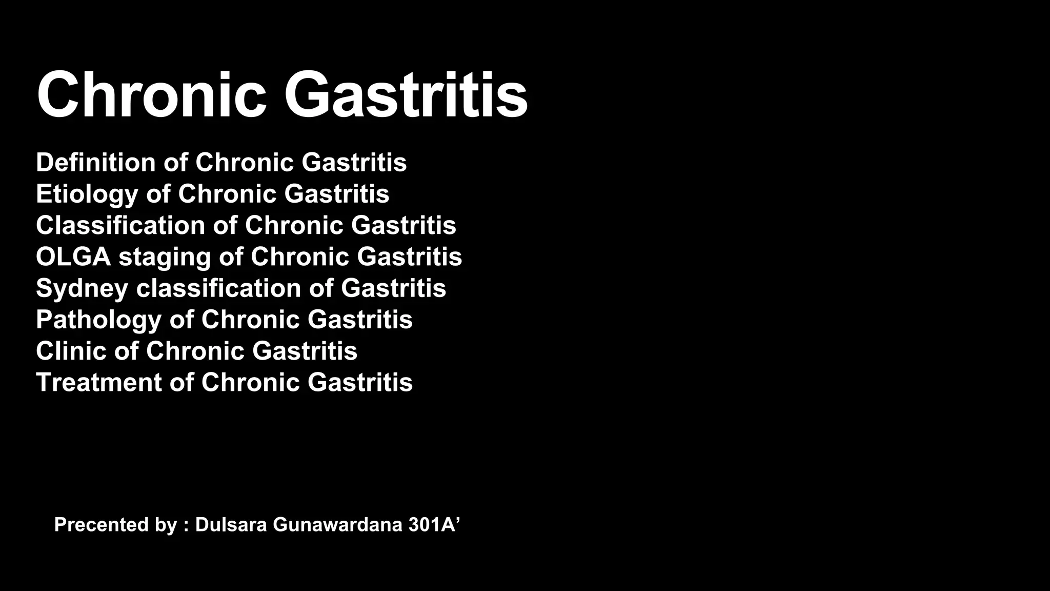 Chronic gastritis | PPTX