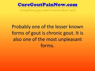 Chronic gout | PPTX