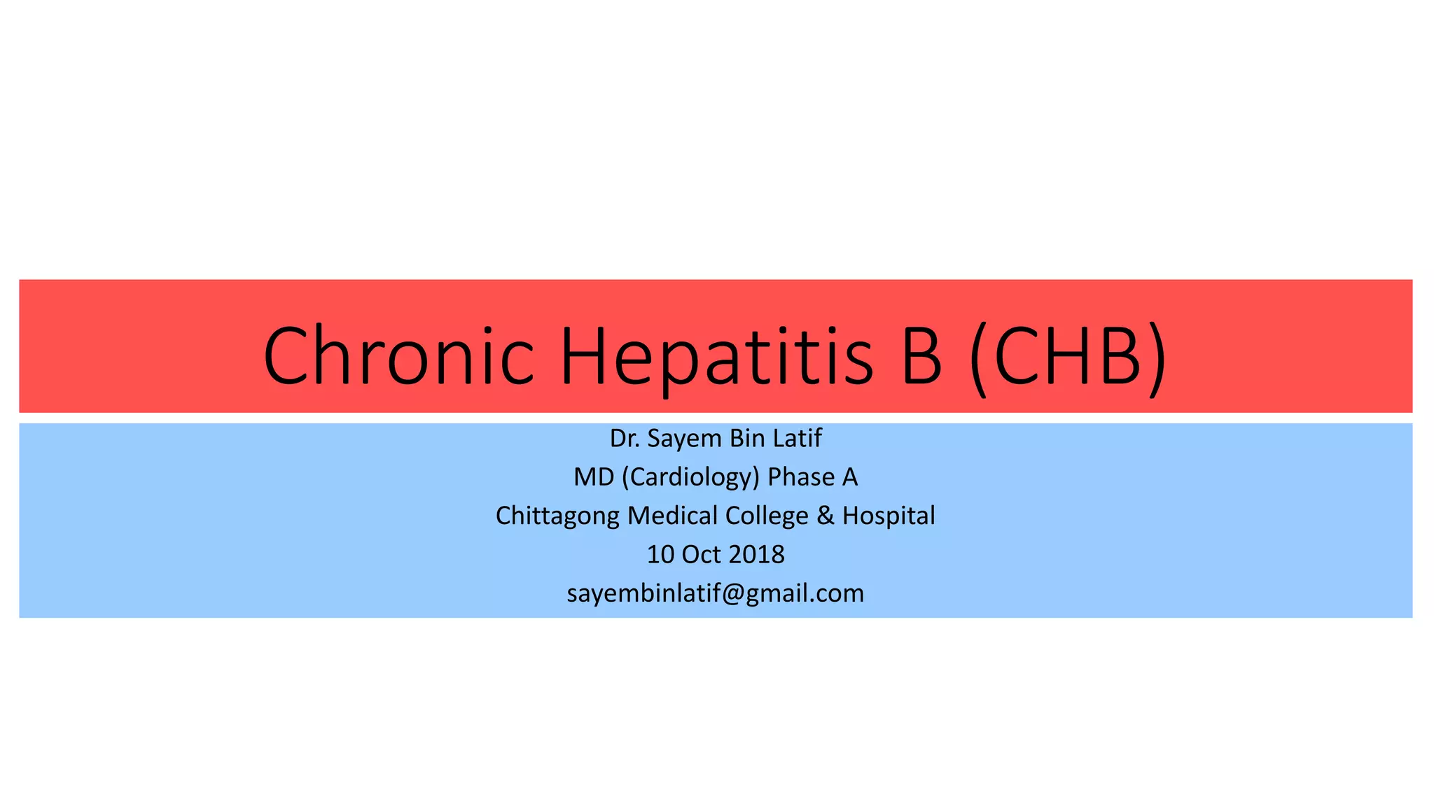 Chronic hepatitis b | PPTX