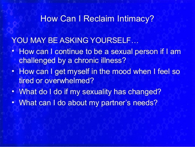 Chronic Illness And Sexuality Ppt1 1