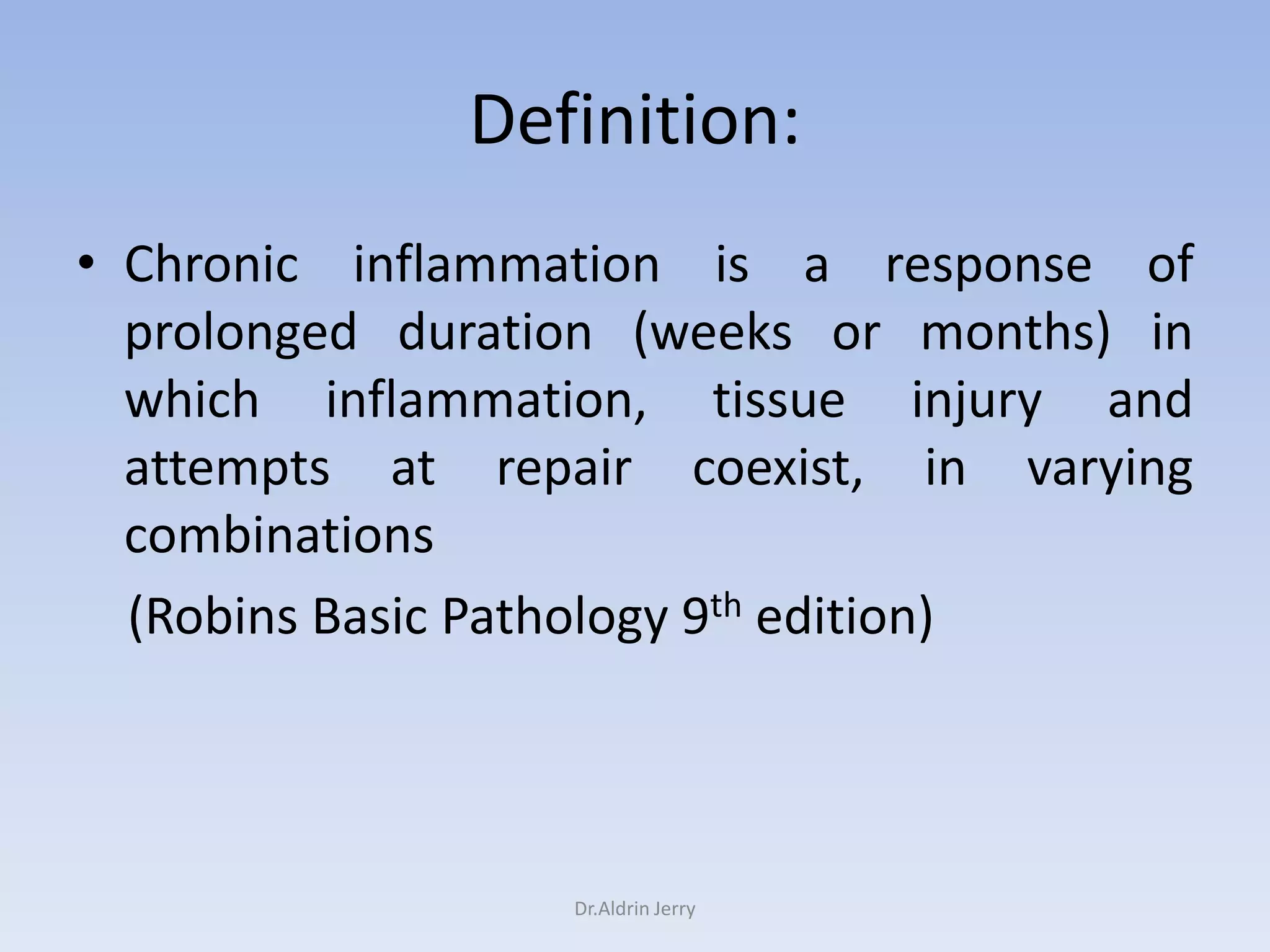 Chronic inflammation | PPTX