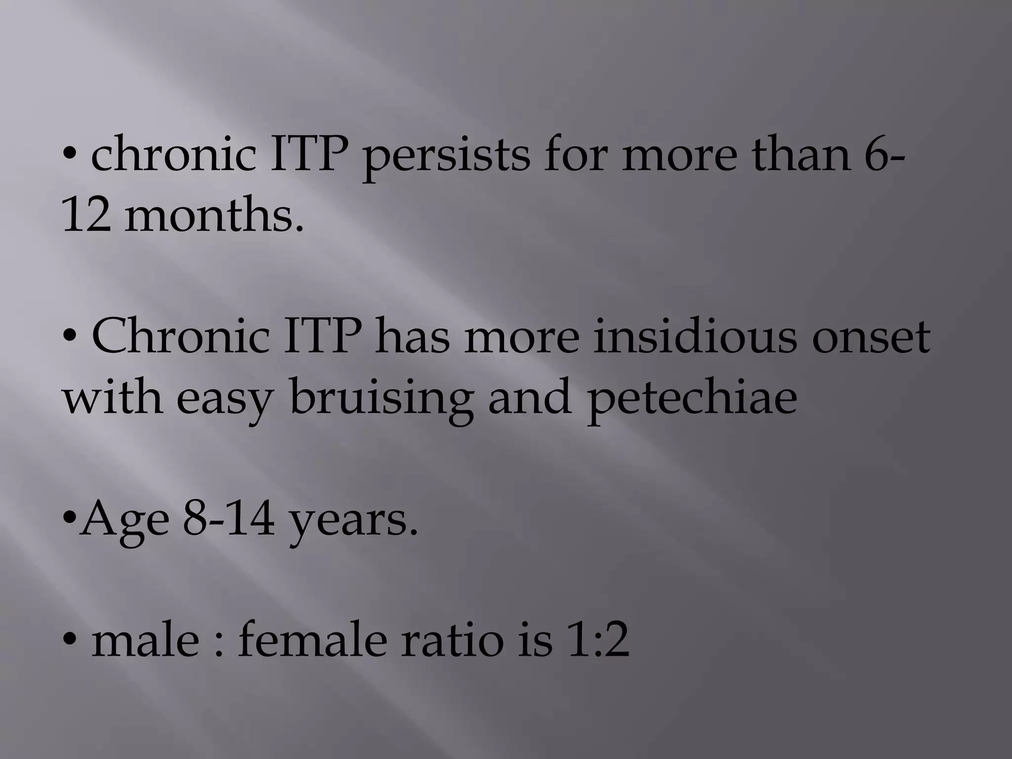 Chronic itp | PPTX