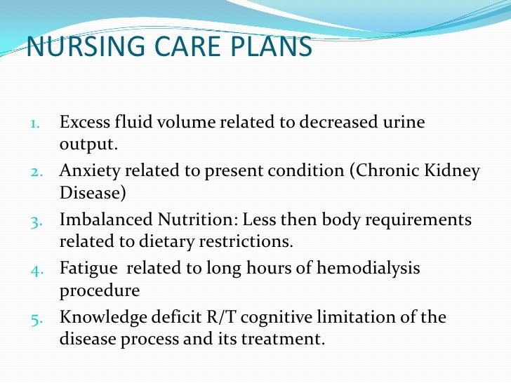 17 Chronic Renal Failure Nursing Care Plans Nursing Care