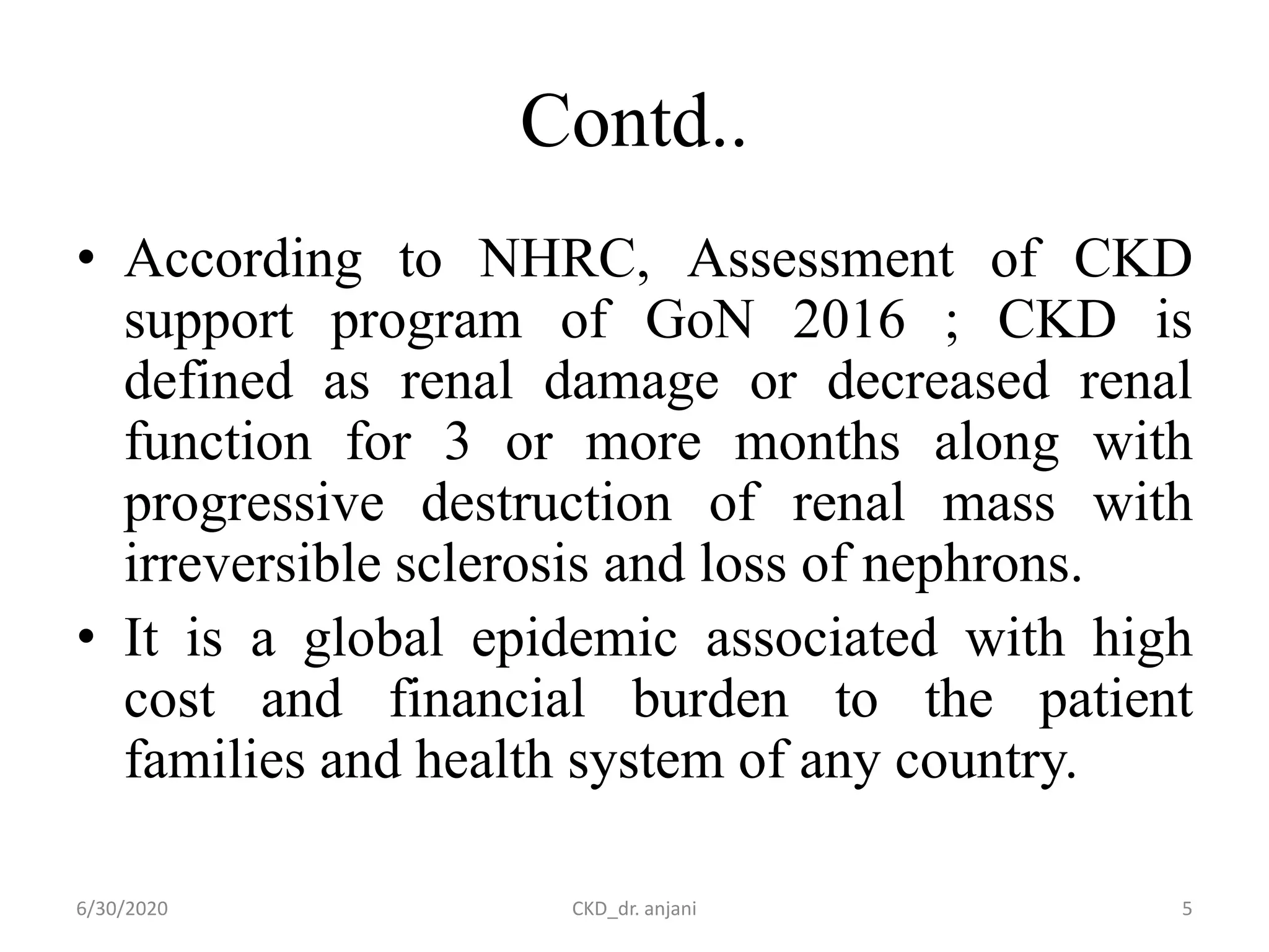 Chronic kidney disease(ckd) | PPTX