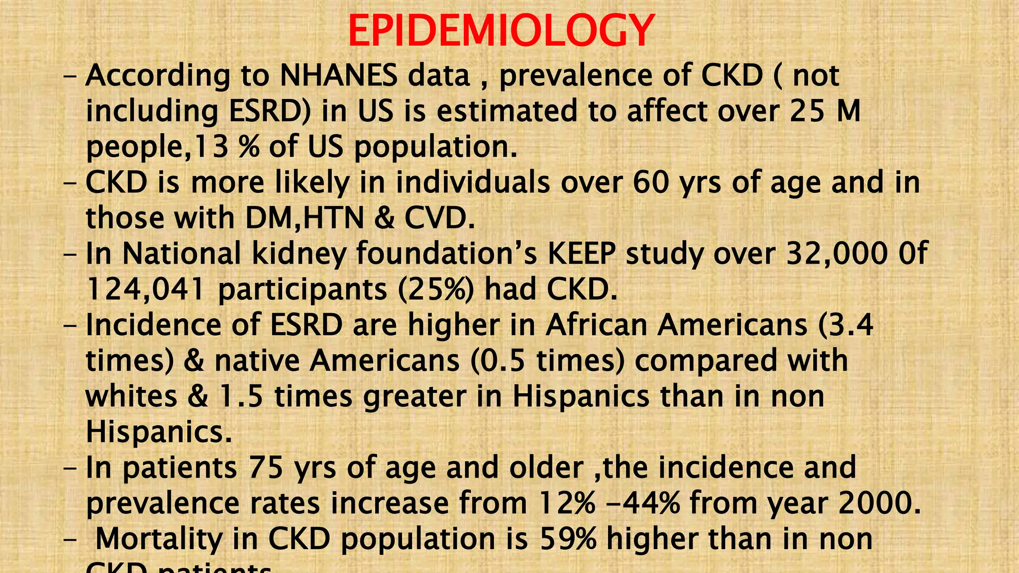 CHRONIC KIDNEY DISEASE (CKD) for medical students.pptx | Endocrine and Metabolic Diseases ...