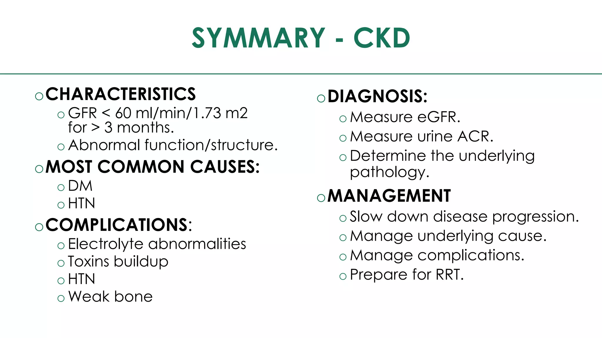 CHRONIC KIDNEY DISEASE & END STAGE RENAL FAILURE | PDF