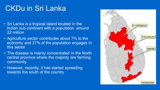 Chronic kidney disease of unknown aetiology (CKDu) in Sri Lanka: A ...