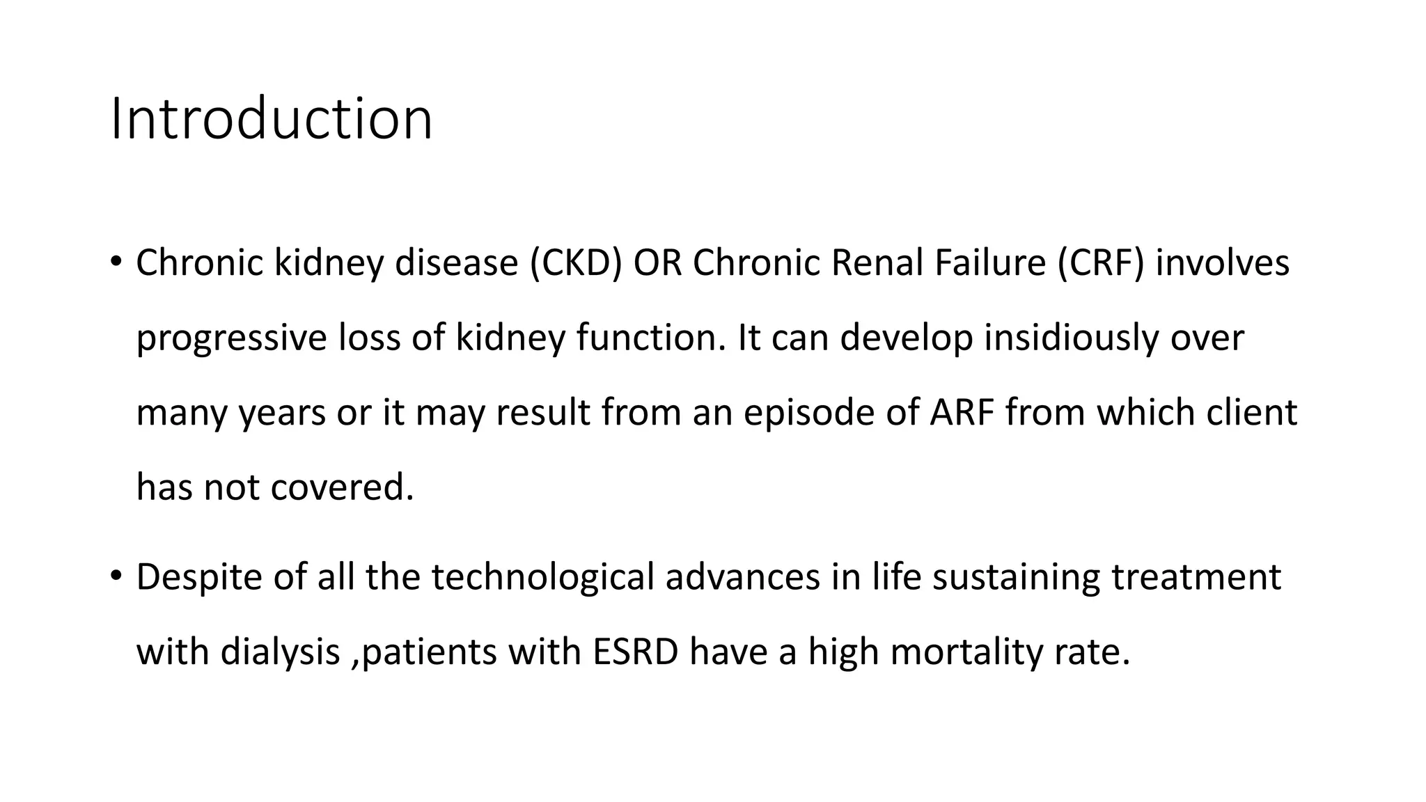 Chronic kidney disease ppt | PPTX