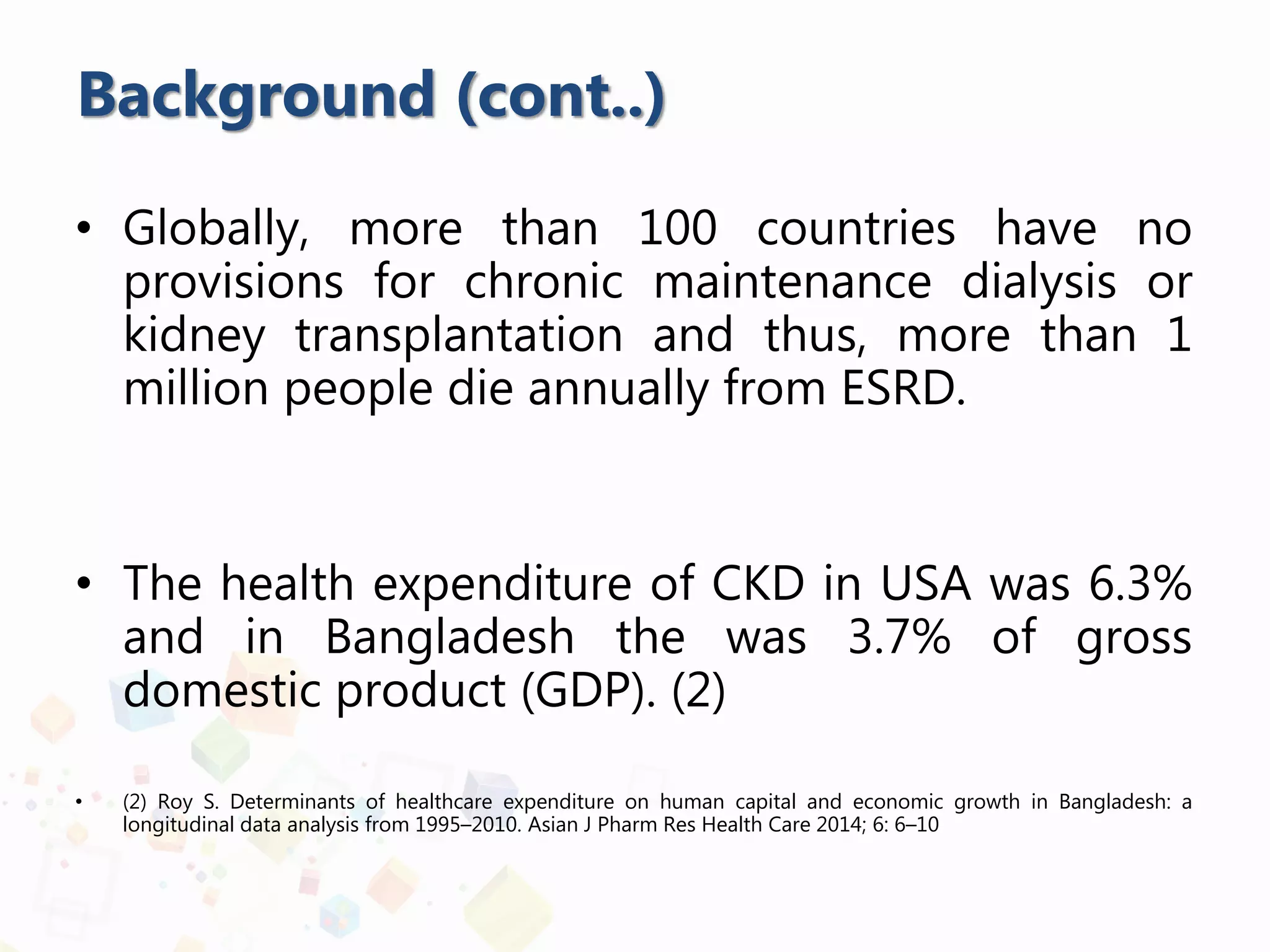 Chronic kidney diseases and its causes and trends in global and ...