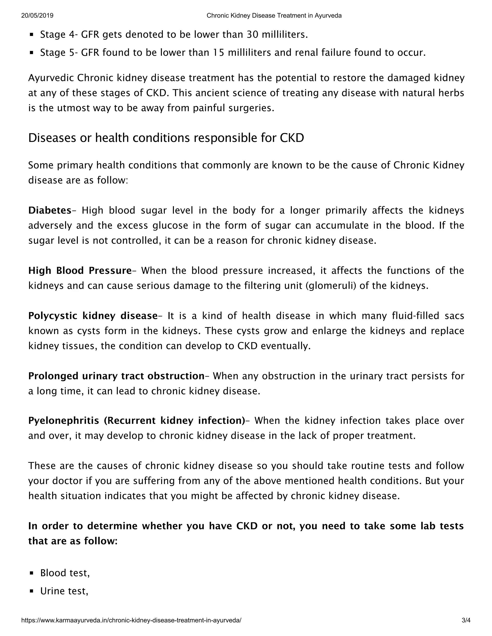 Chronic kidney disease treatment in ayurveda | PDF