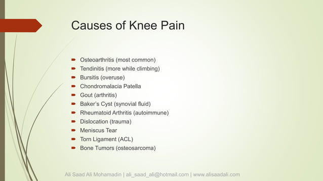 Chronic knee pain care pathway | PPTX