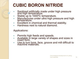 Chronological developments in Cutting Tool Materials | PPT