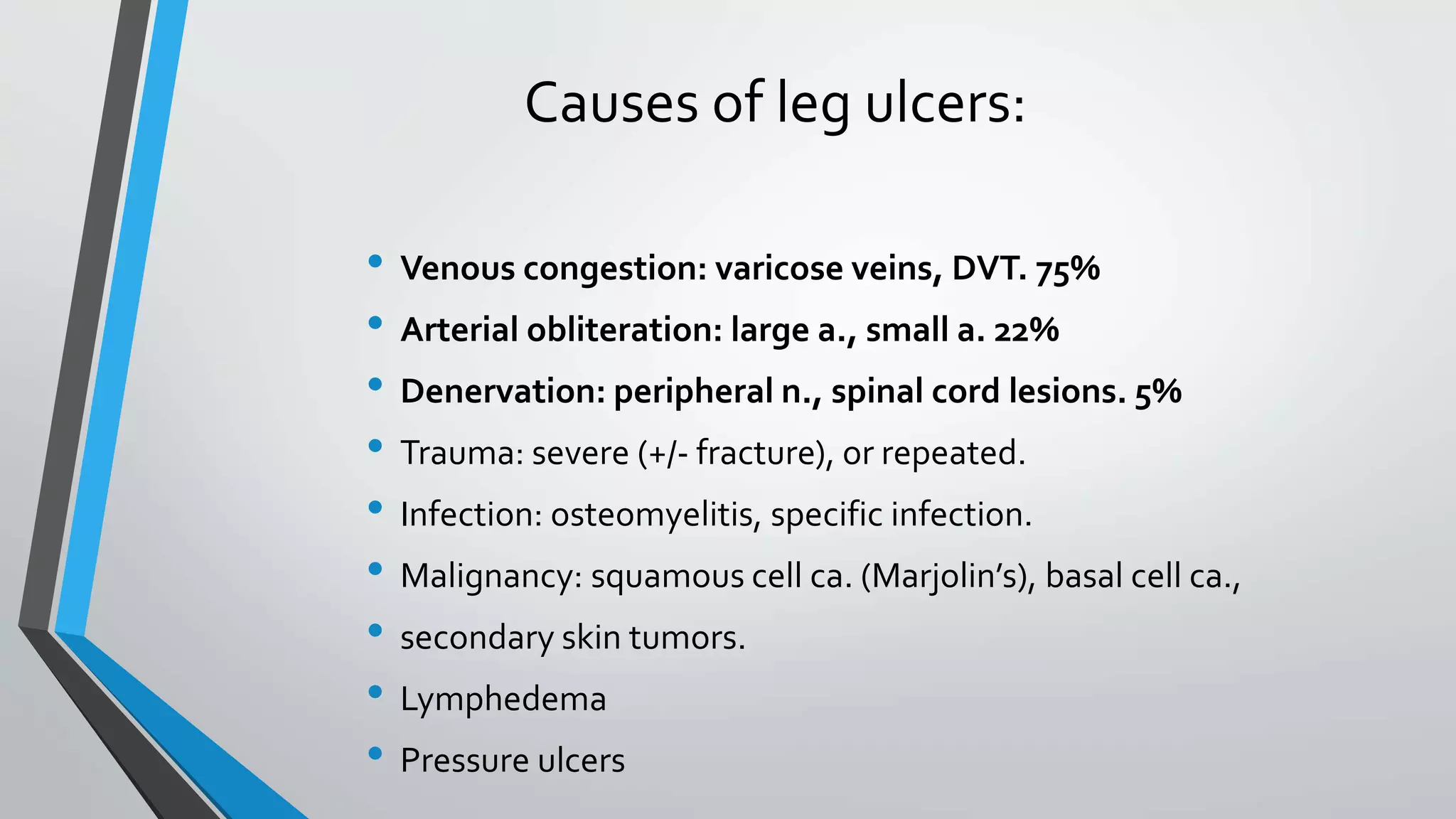 Chronic leg ulcers & pressure sore | PPTX