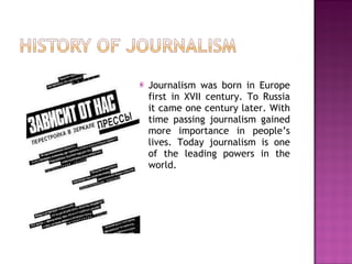 Chronicles of journalism | PPT