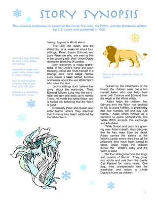 Chronicles of narnia study guide | PDF