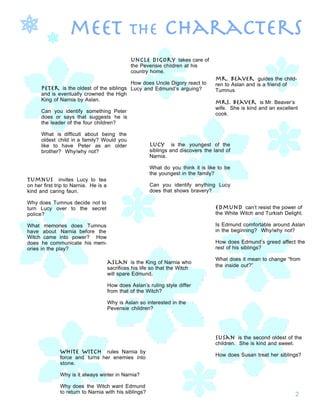 Chronicles of narnia study guide | PDF