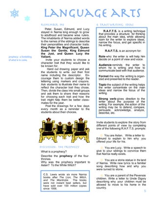 Chronicles of narnia study guide | PDF