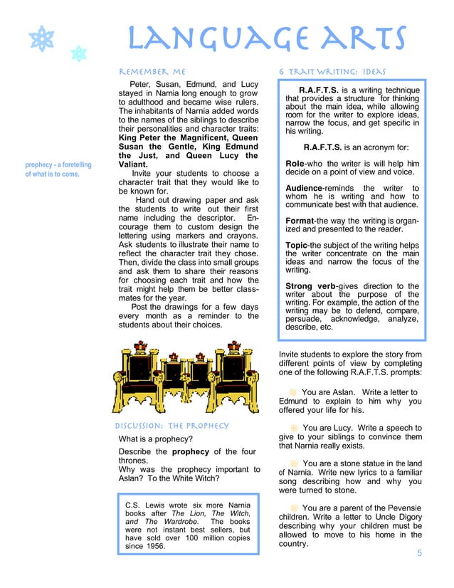 Chronicles of narnia study guide | PDF