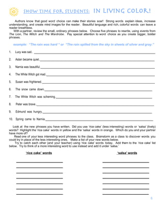 Chronicles of narnia study guide | PDF