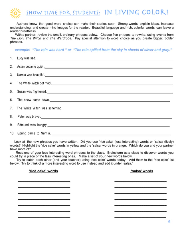 Chronicles of narnia study guide | PDF