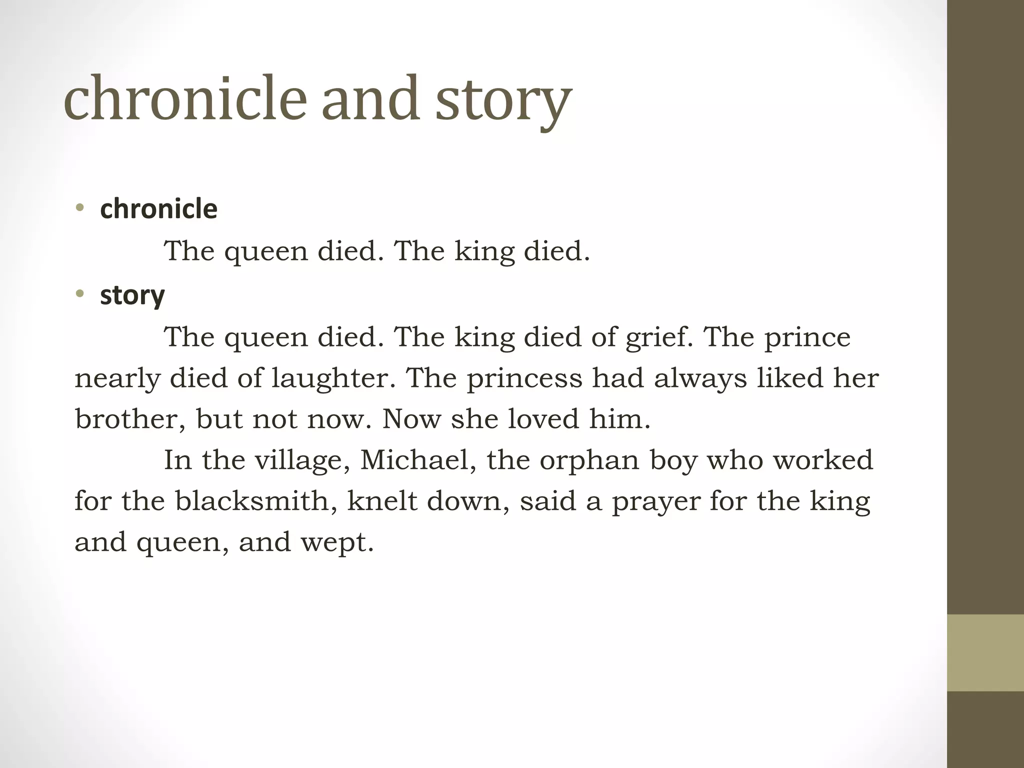 Chronicle, story - drama, theme, plot | PPTX