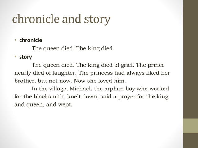 Chronicle, story - drama, theme, plot | PPTX