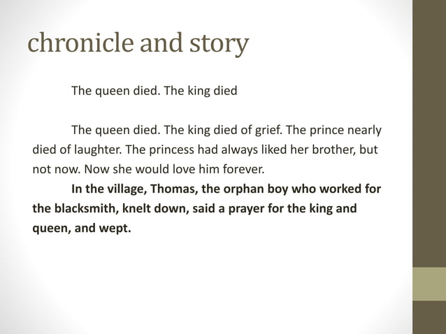 Chronicle, story, drama, theme, & plot | PPTX