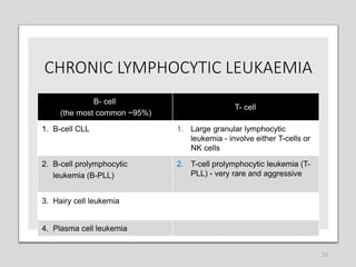 INTRODUCTION TO CHRONIC LEUKEMIA WHITE BLOOD CELLS MALIGNANCY | PPT