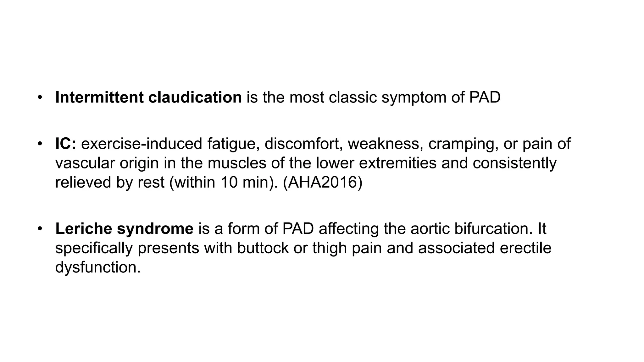 Peripheral Vascular disease / Chronic limb ischemia / CLI / Acute limb ...