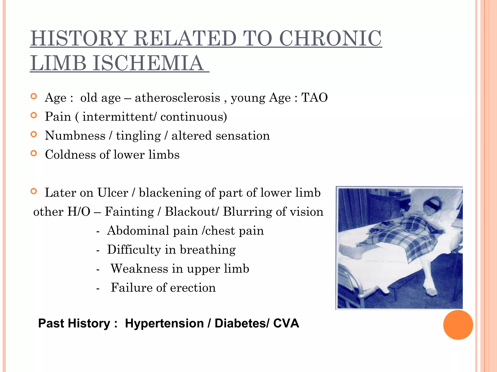 Chronic limb ischemia | PPT