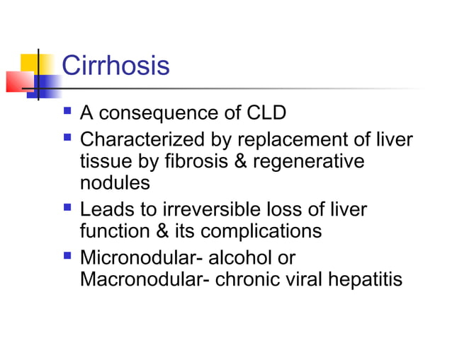 Chronic liver disease