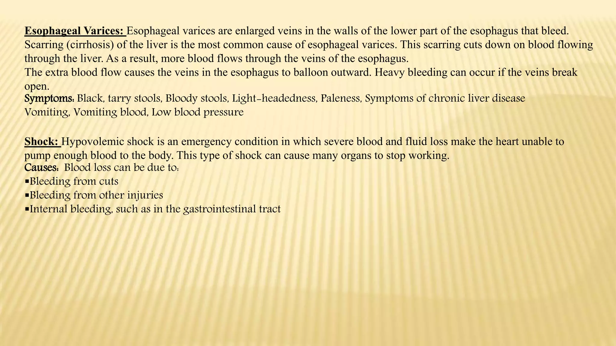 CHRONIC LIVER DISEASE WITH PORTAL HYPERTENSION , ESOPHAGEAL VARICES ...