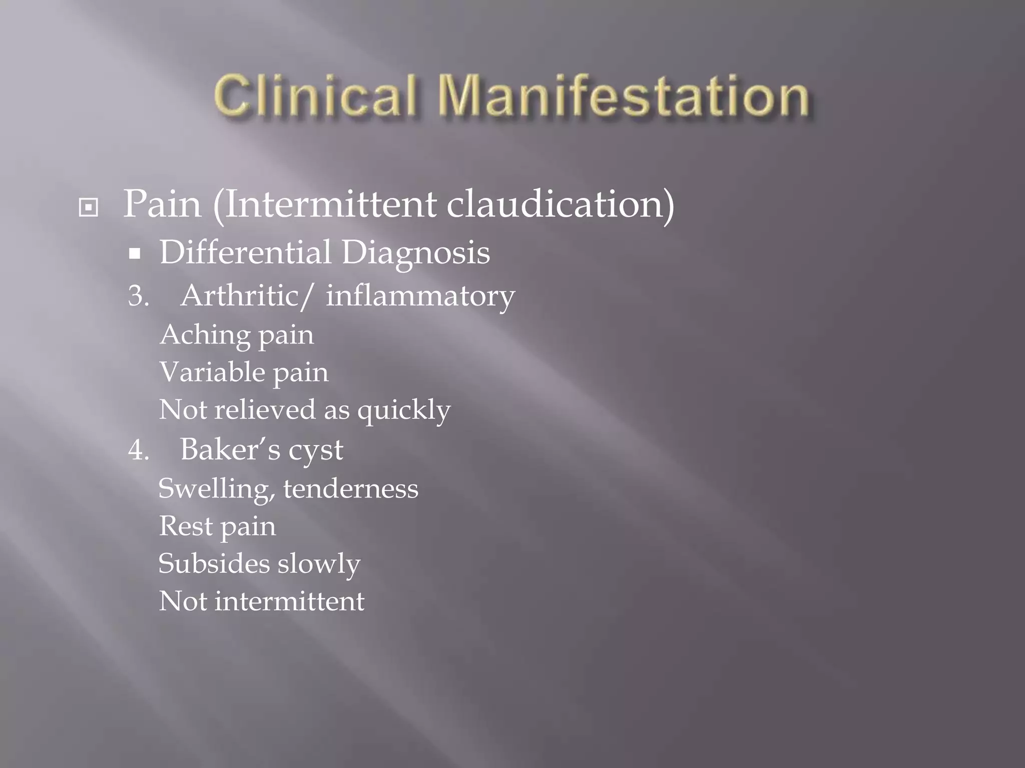 Chronic lower limb ischemia | PPTX
