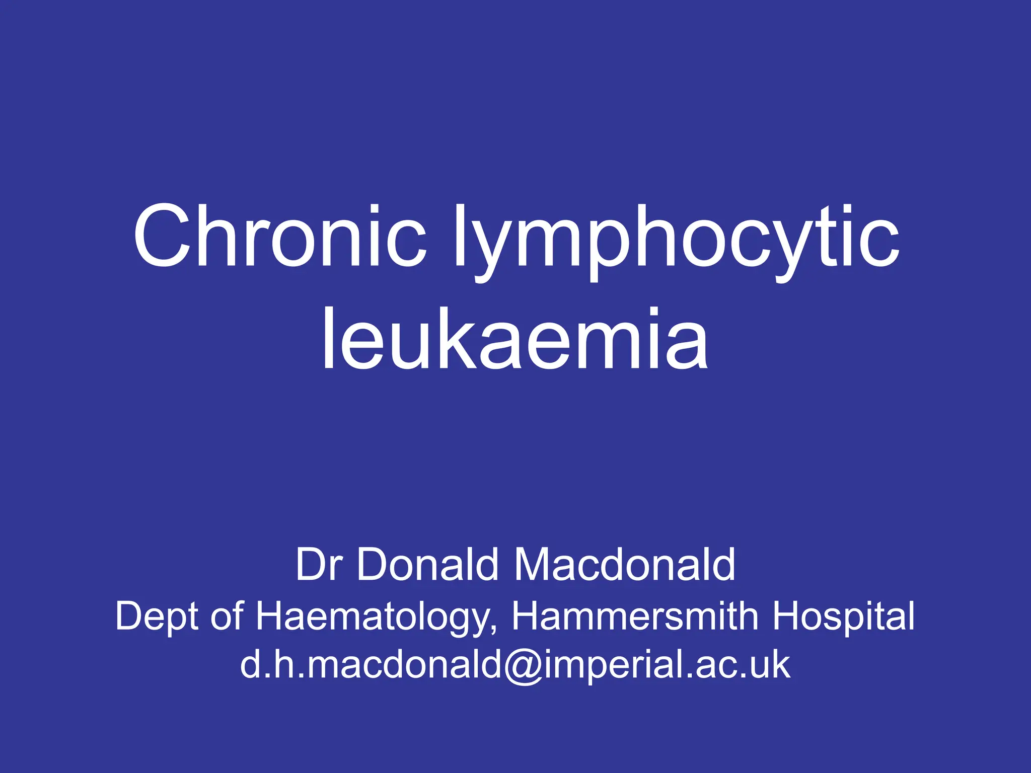 Chronic Lymphocytic Leukemia ,laboratory findings, | PPT