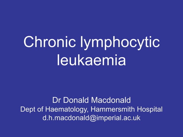 Chronic Lymphocytic Leukemia ,laboratory findings, | PPT | Blood ...