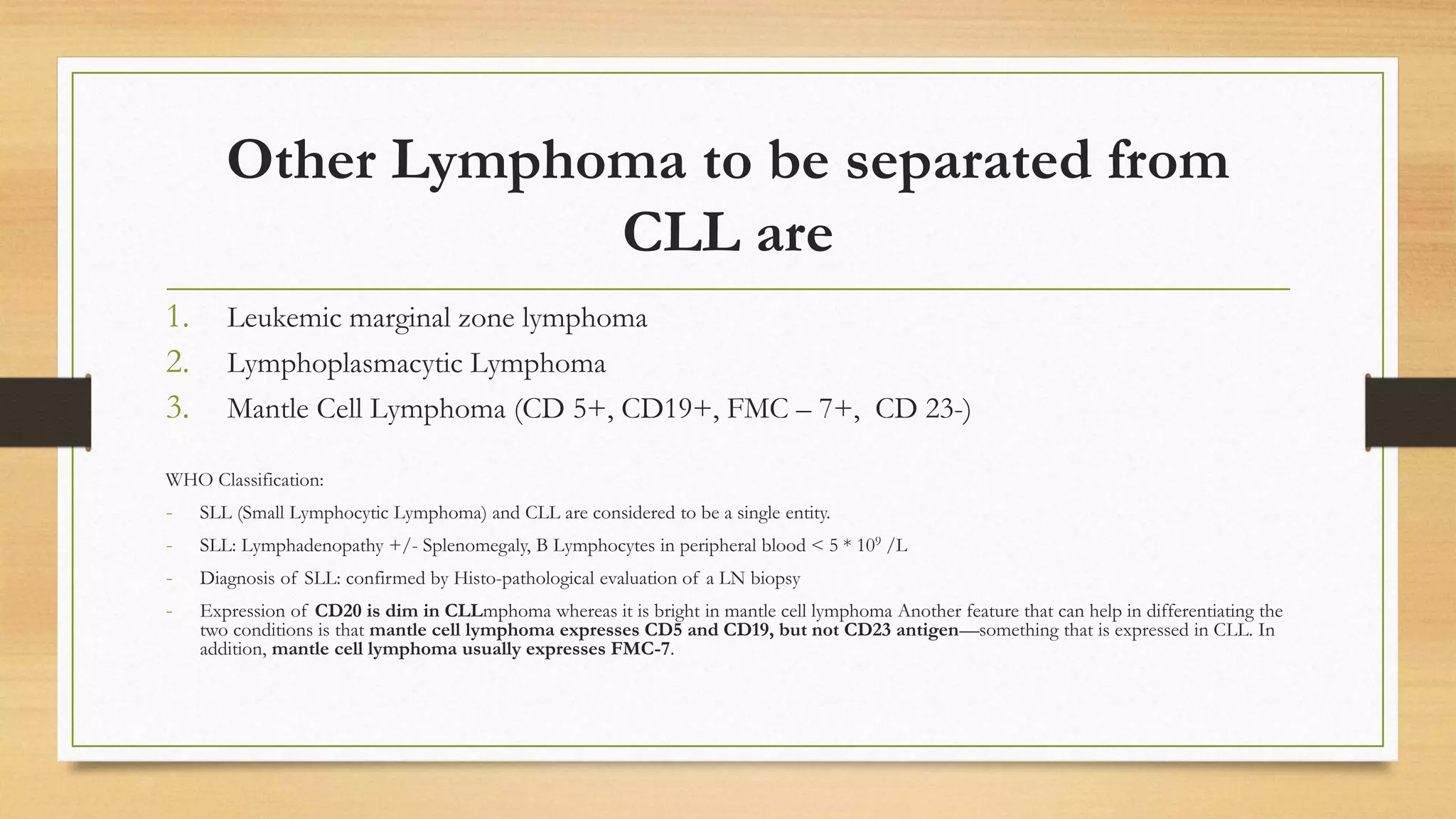 Chronic Lymphocytic Leukemia (CLL) | PPTX