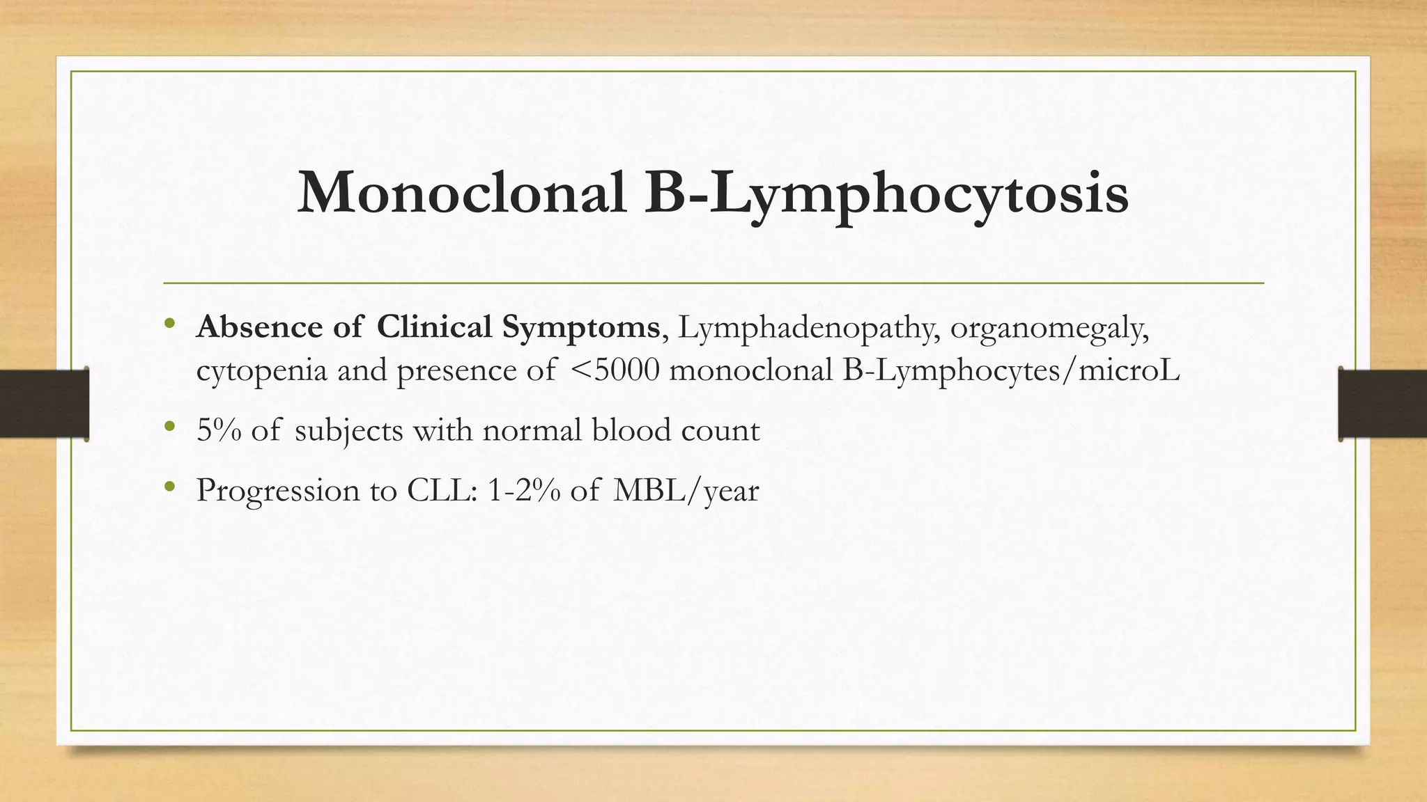 Chronic Lymphocytic Leukemia (CLL) | PPTX