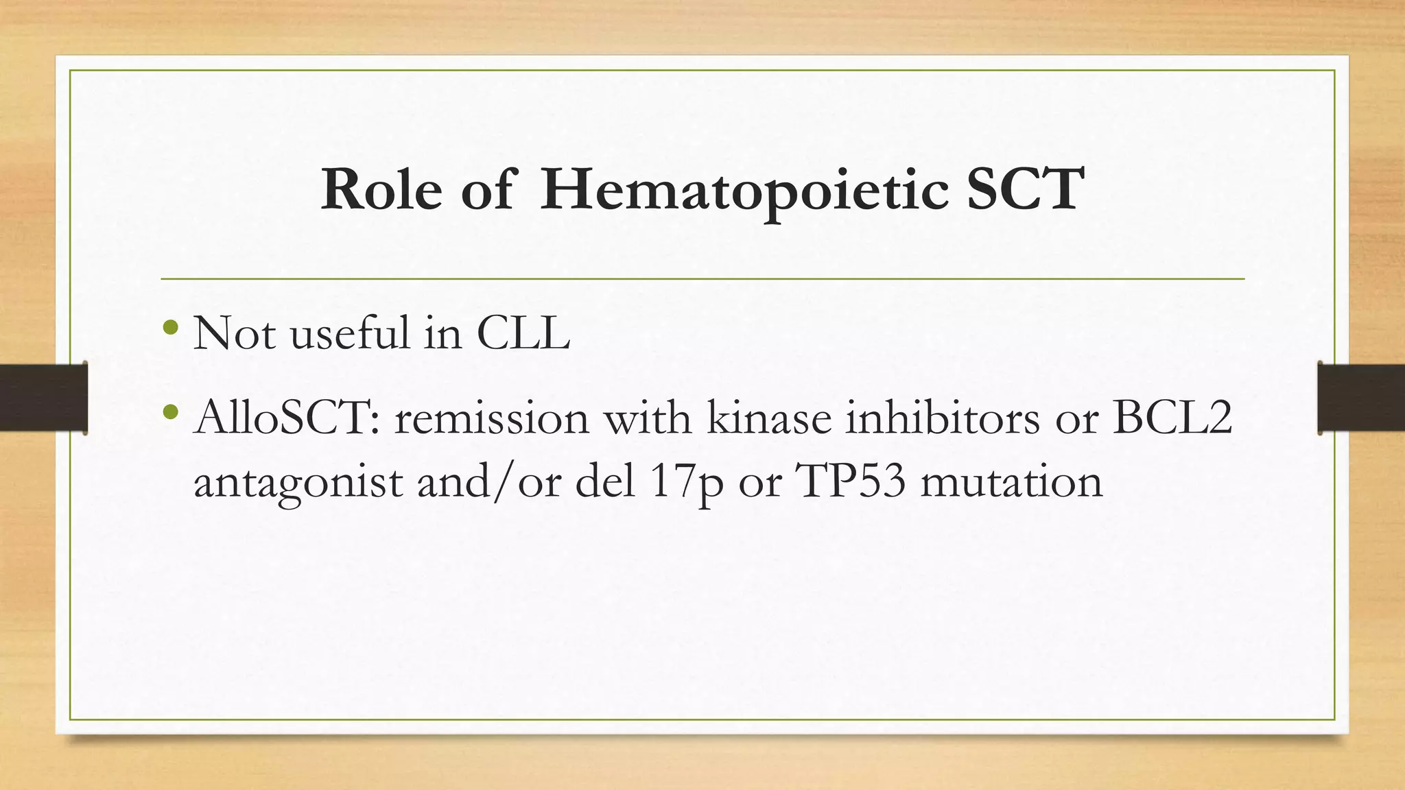 Chronic Lymphocytic Leukemia (CLL) | PPTX