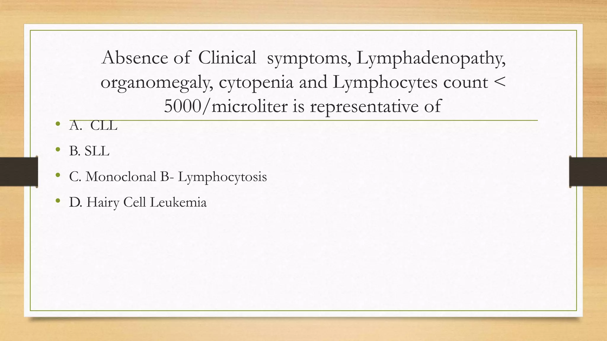 Chronic Lymphocytic Leukemia (CLL) | PPTX