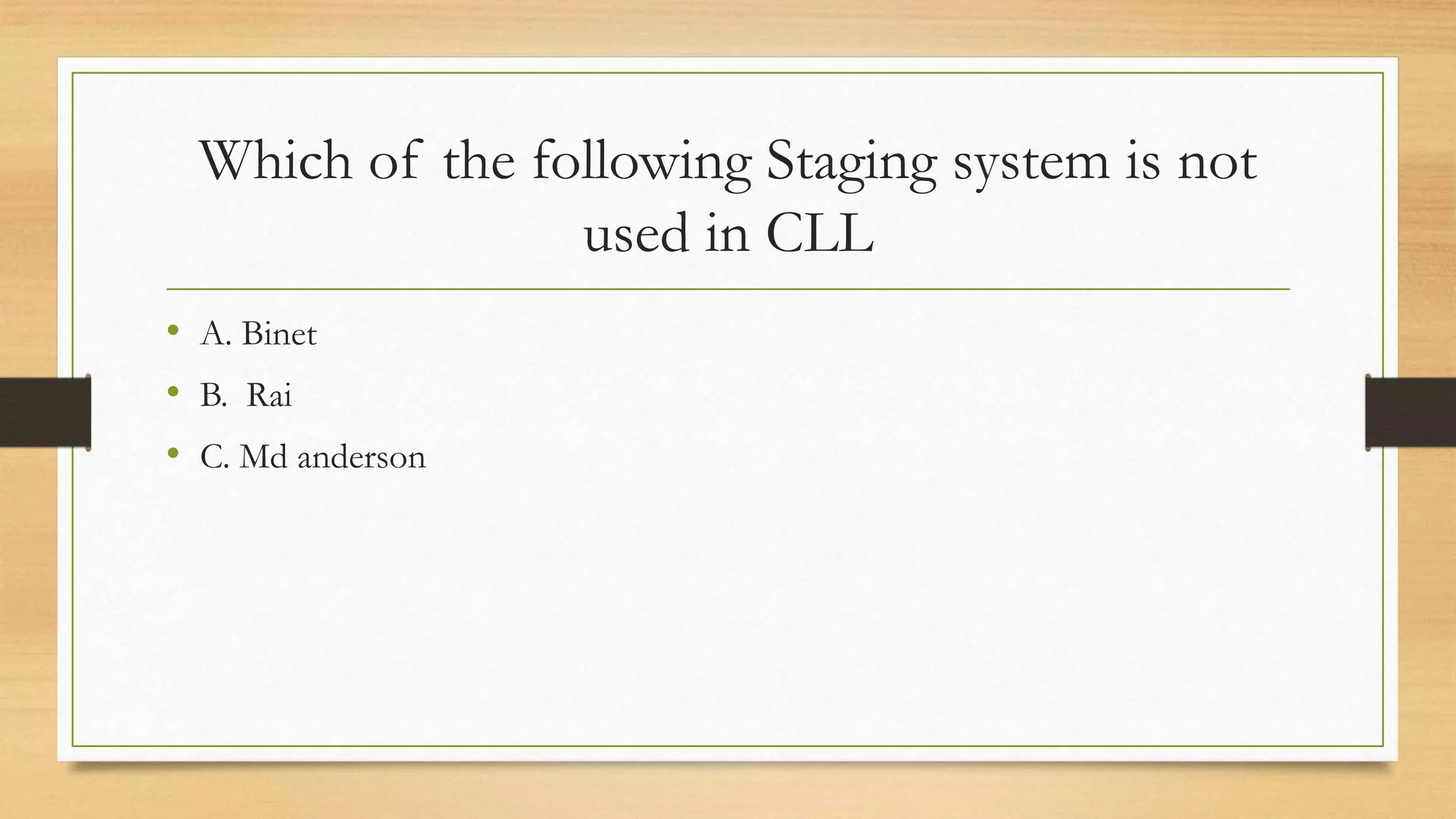Chronic Lymphocytic Leukemia (CLL) | PPTX