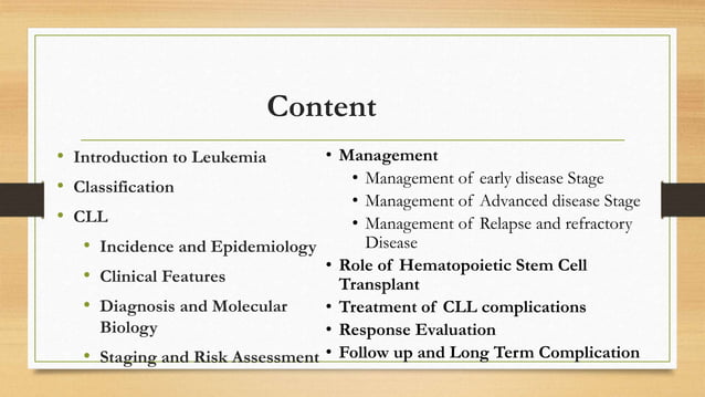 Chronic Lymphocytic Leukemia (CLL) | PPTX
