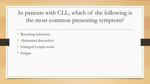 Chronic Lymphocytic Leukemia (CLL) | PPTX