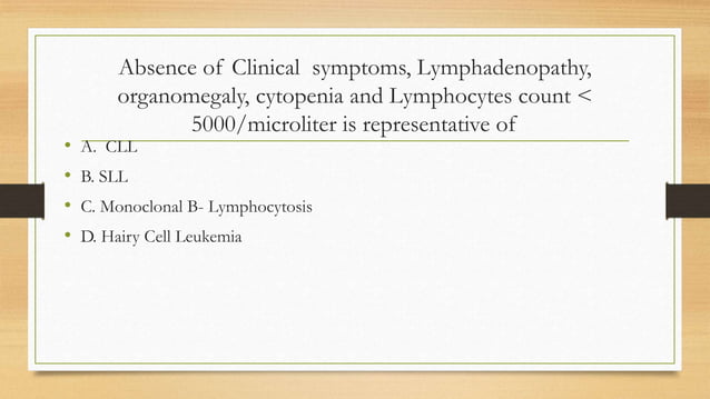 Chronic Lymphocytic Leukemia (CLL) | PPTX