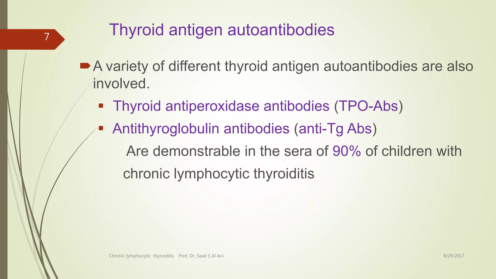 Chronic lymphocytic thyroiditis (hashimoto thyroiditis, autoimmune | PPTX