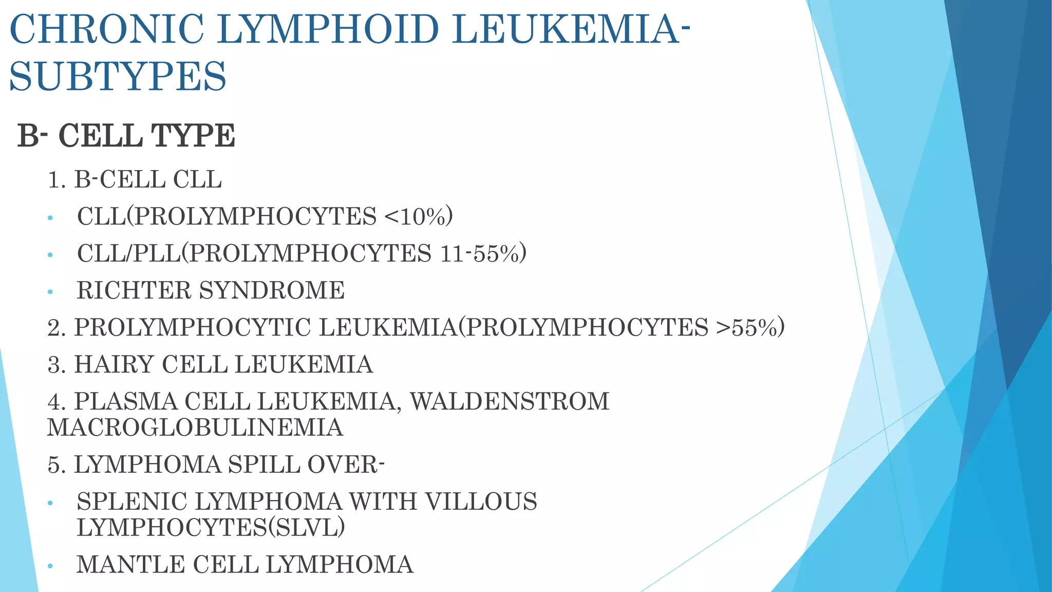 Chronic lymphoproliferative disorders | PPTX