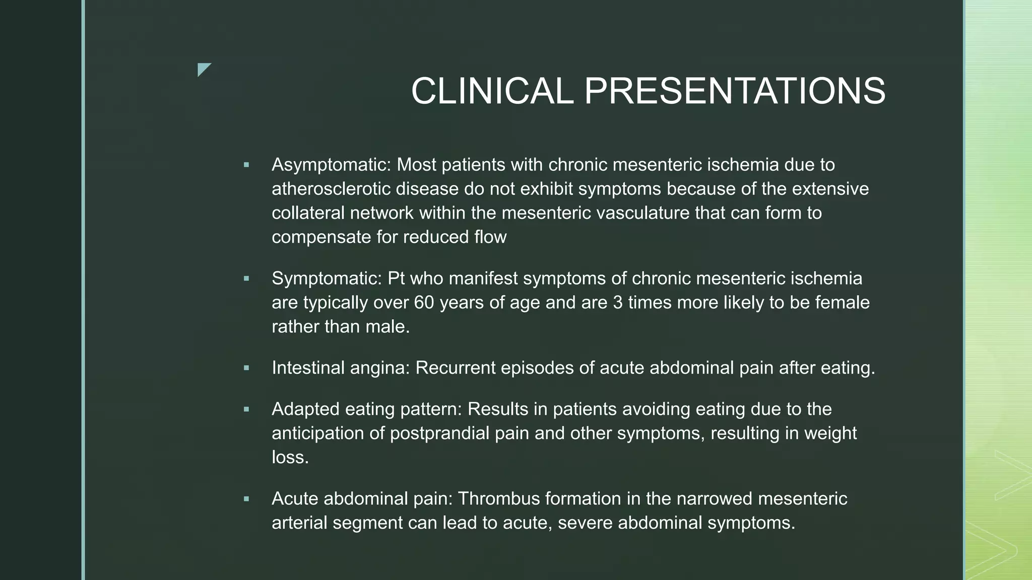 Chronic Mesenteric Ischemia | PPTX