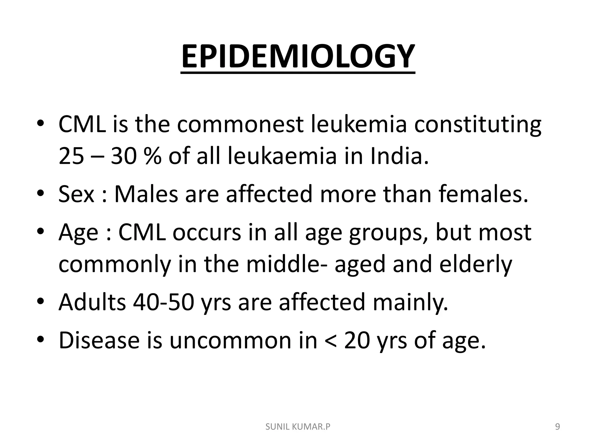 Chronic myelogenous leukemia | PPTX
