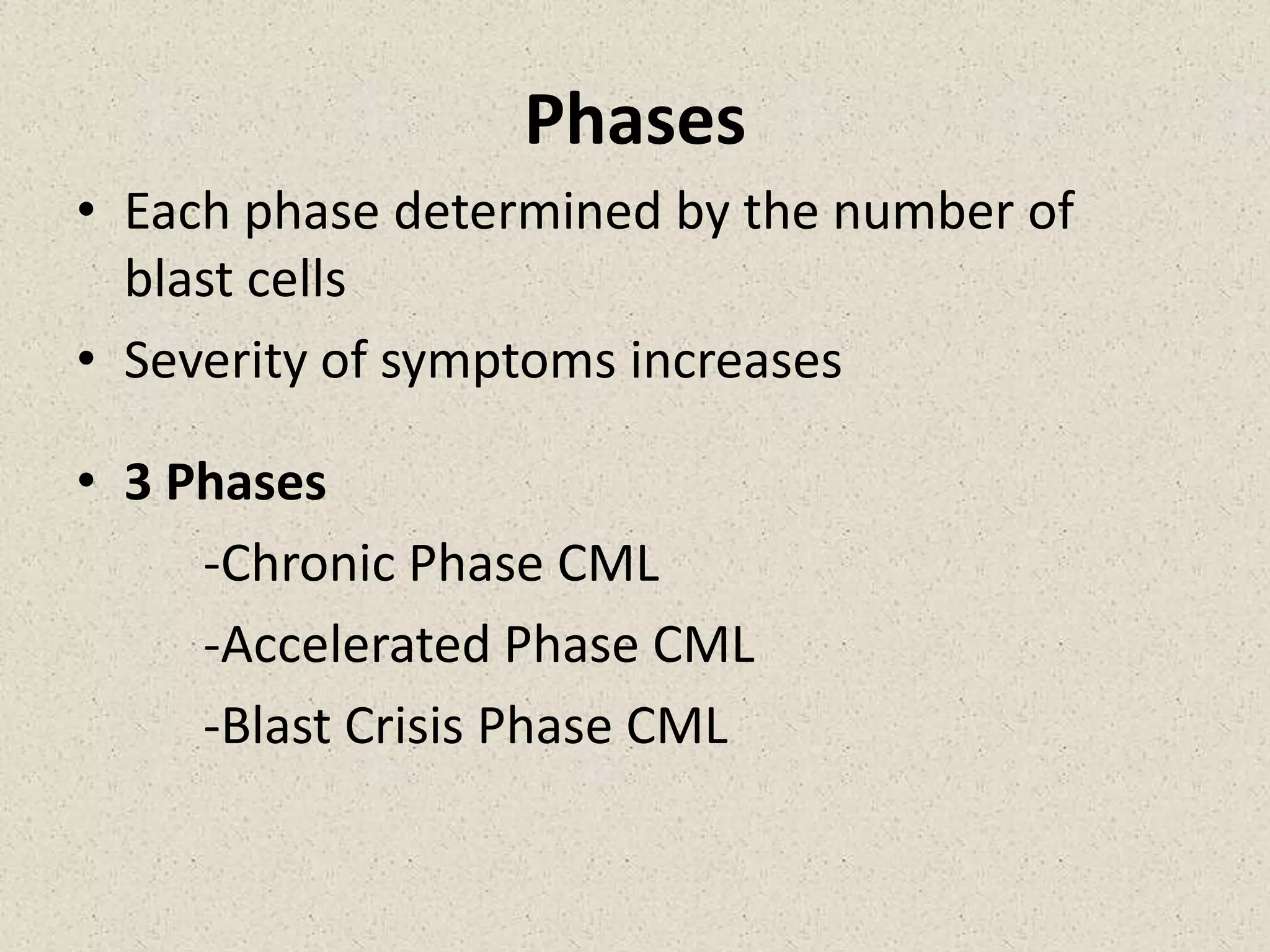 Chronic myeloid leukemia | PPTX | Blood Disorders | Diseases and Conditions