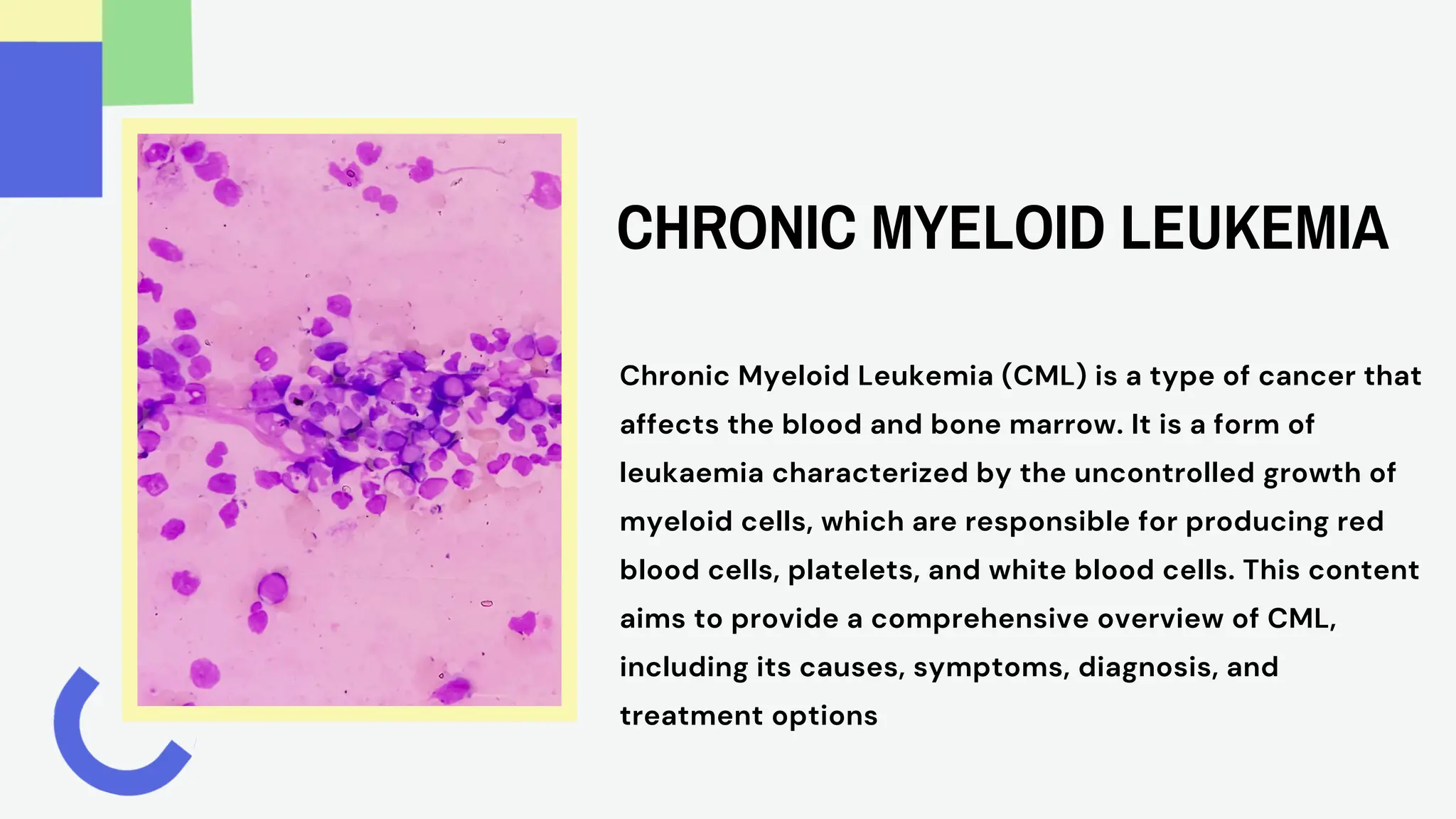 Understanding Chronic Myeloid Leukemia: Diagnosis, Treatment | PPTX