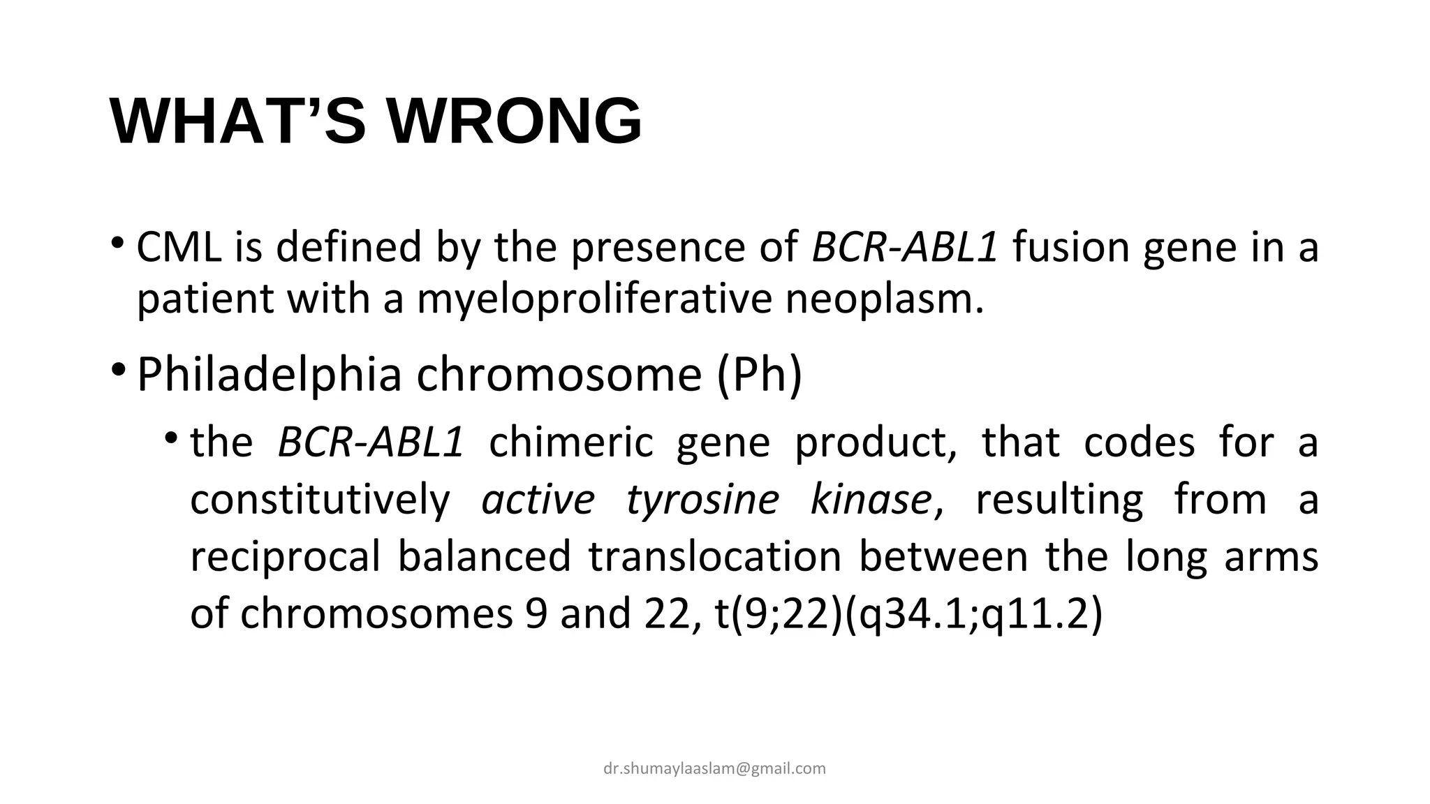 Chronic myeloid leukemia (CML) | PPT